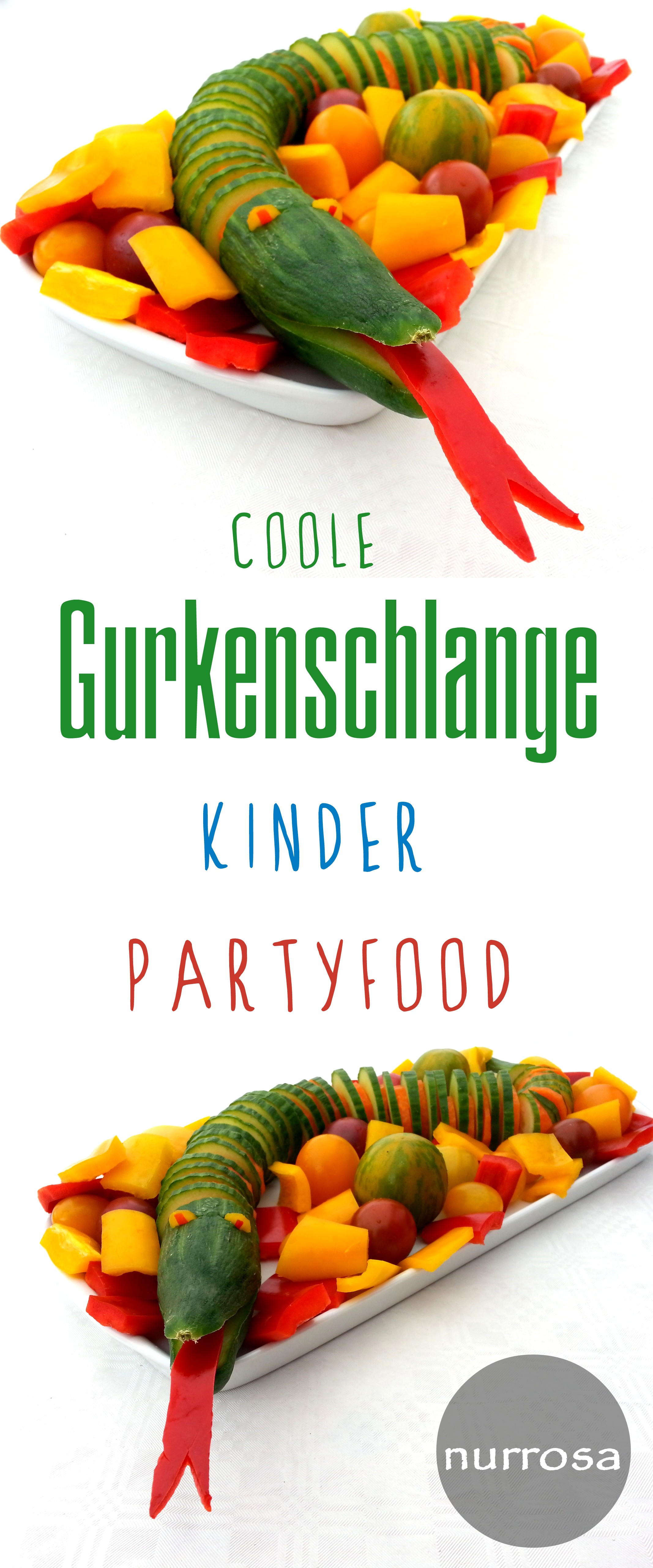 Gurkenschlange – Kinder Partyfood – nurrosa